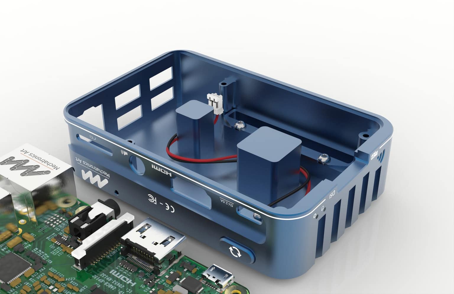 Raspberry Pi 3 Aluminum Case - Mechatronics Art